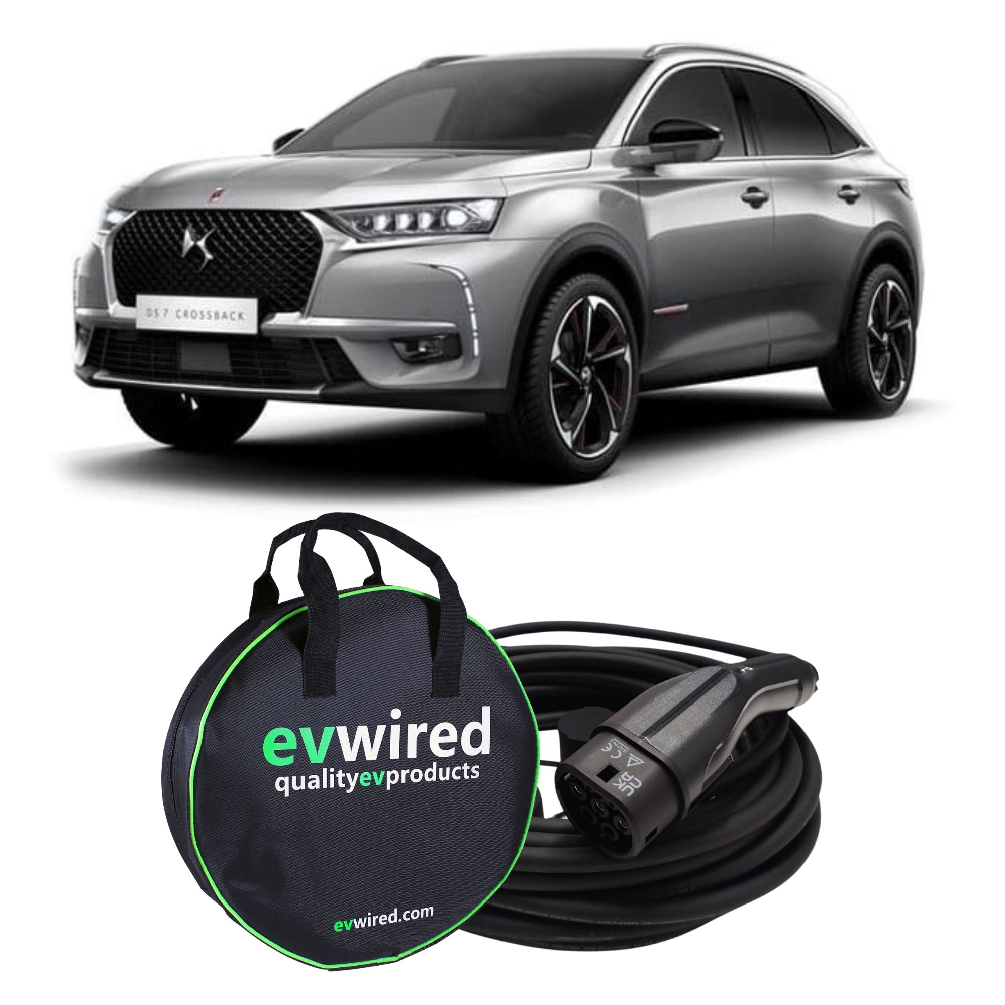 DS 7 Crossback PHEV EV Charging Cable | Fast & Free UK Delivery