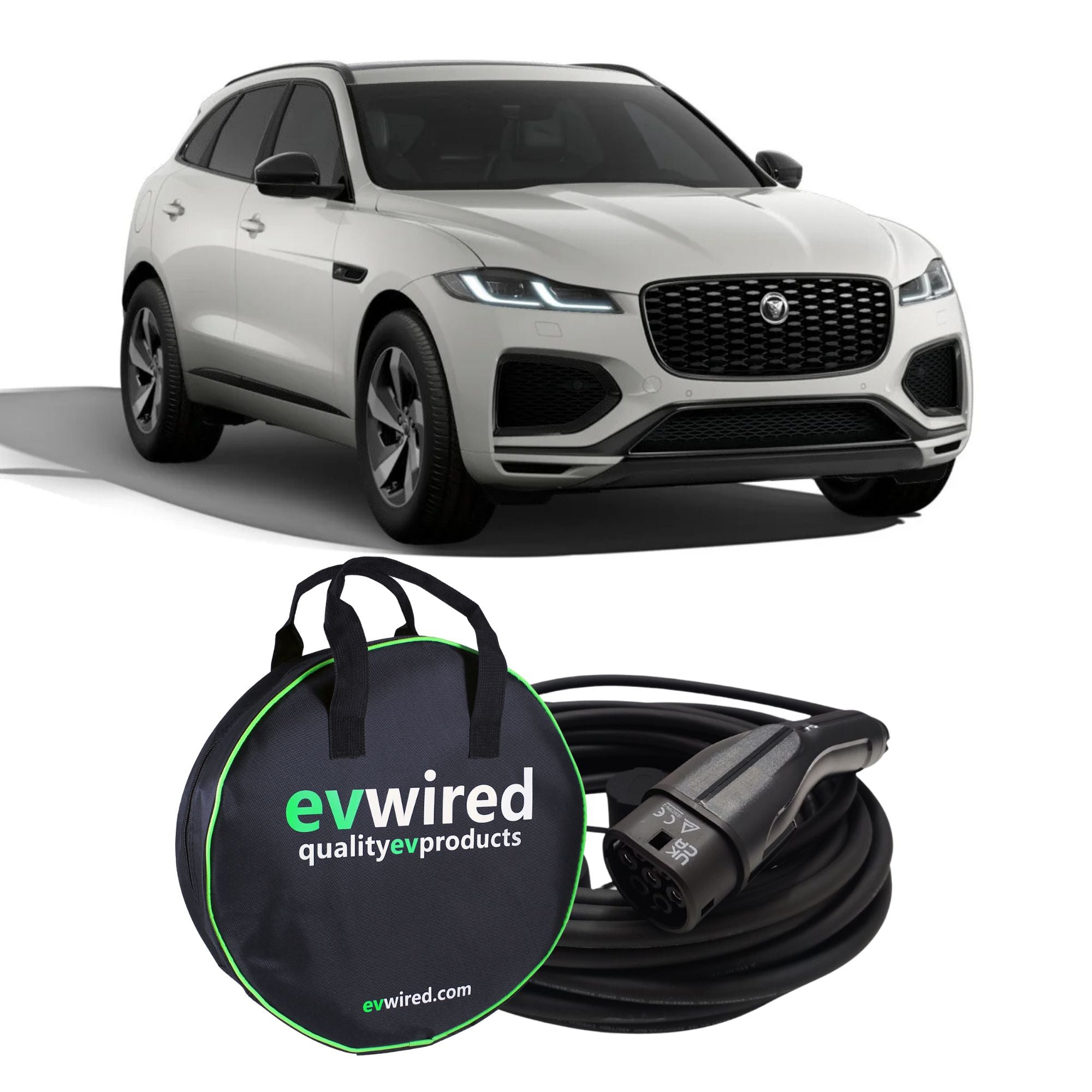 Jaguar F-PACE PHEV EV Charging Cable | Fast & Free UK Delivery