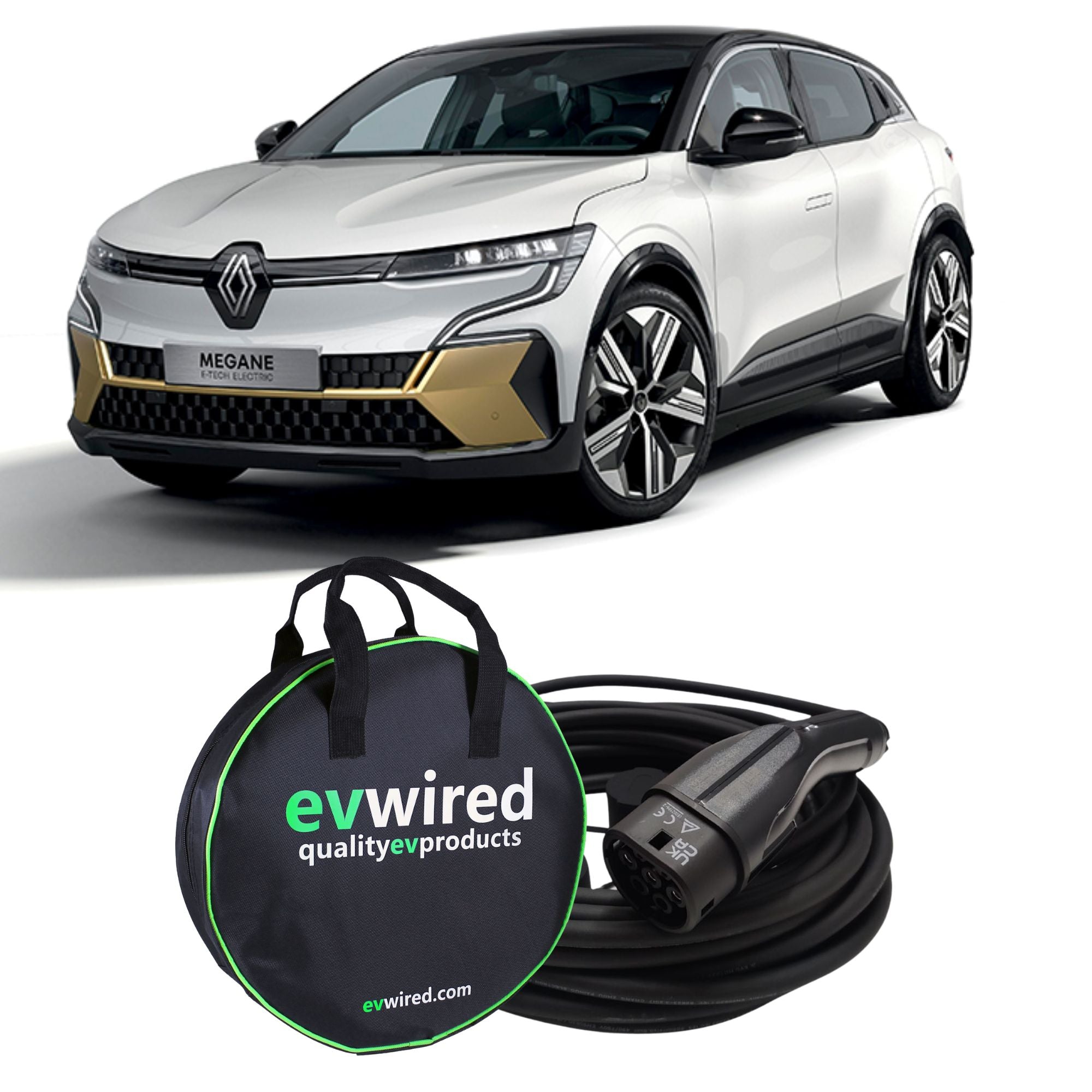 Renault Megane E-Tech EV Charging Cable | Fast & Free UK Delivery